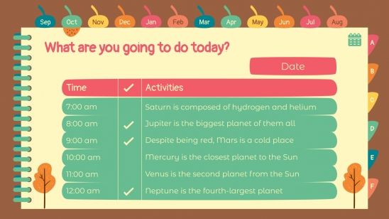 Forest Animals Planner Google Slides & PowerPoint template