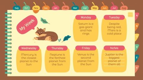 Forest Animals Planner Google Slides & PowerPoint template