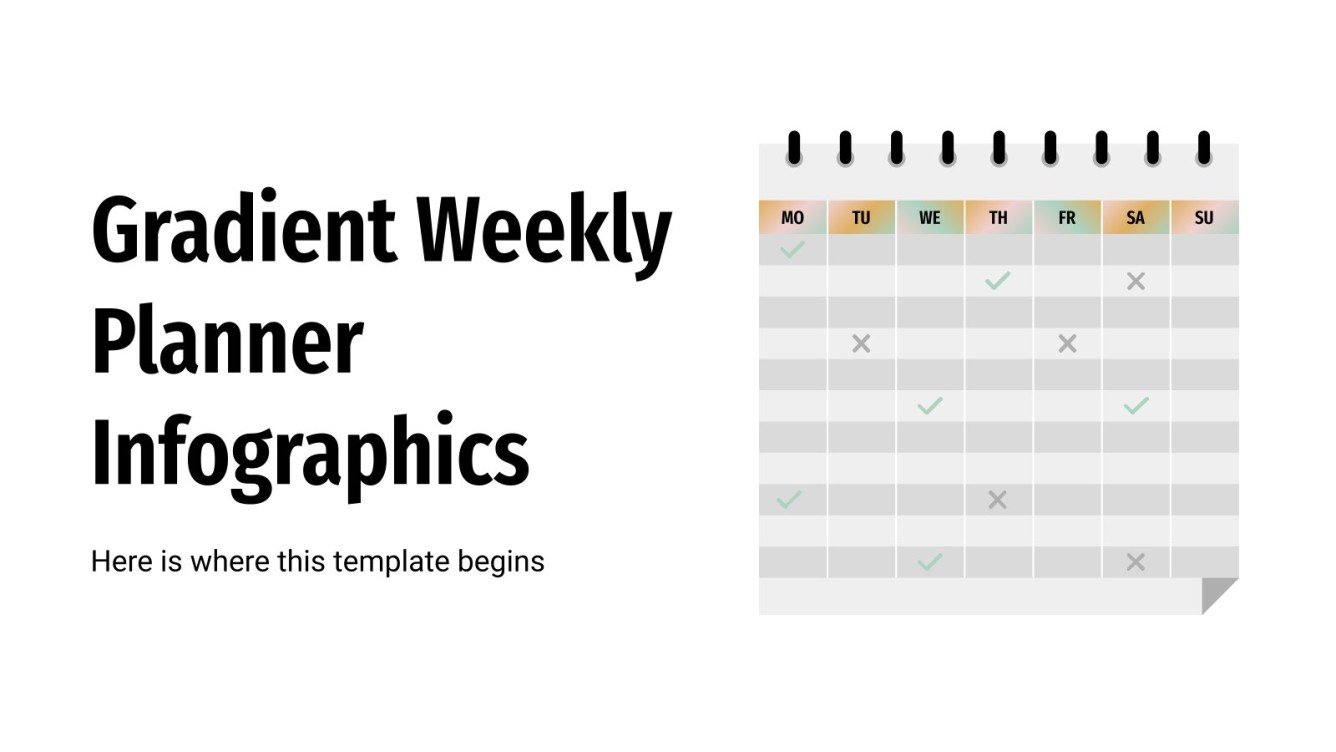 Gradient Weekly Planner Infographics | Google Slides & PPT
