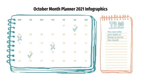 October Month Planner 2021 Infographics | Google Slides & PPT