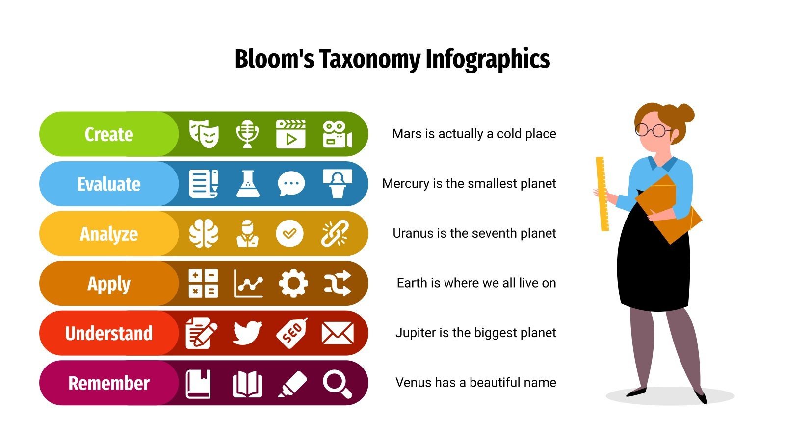 Bloom's Taxonomy Infographics | Google Slides & PowerPoint