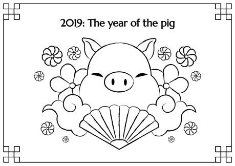 Año nuevo chino: Hojas para colorear | Google Slides y PPT