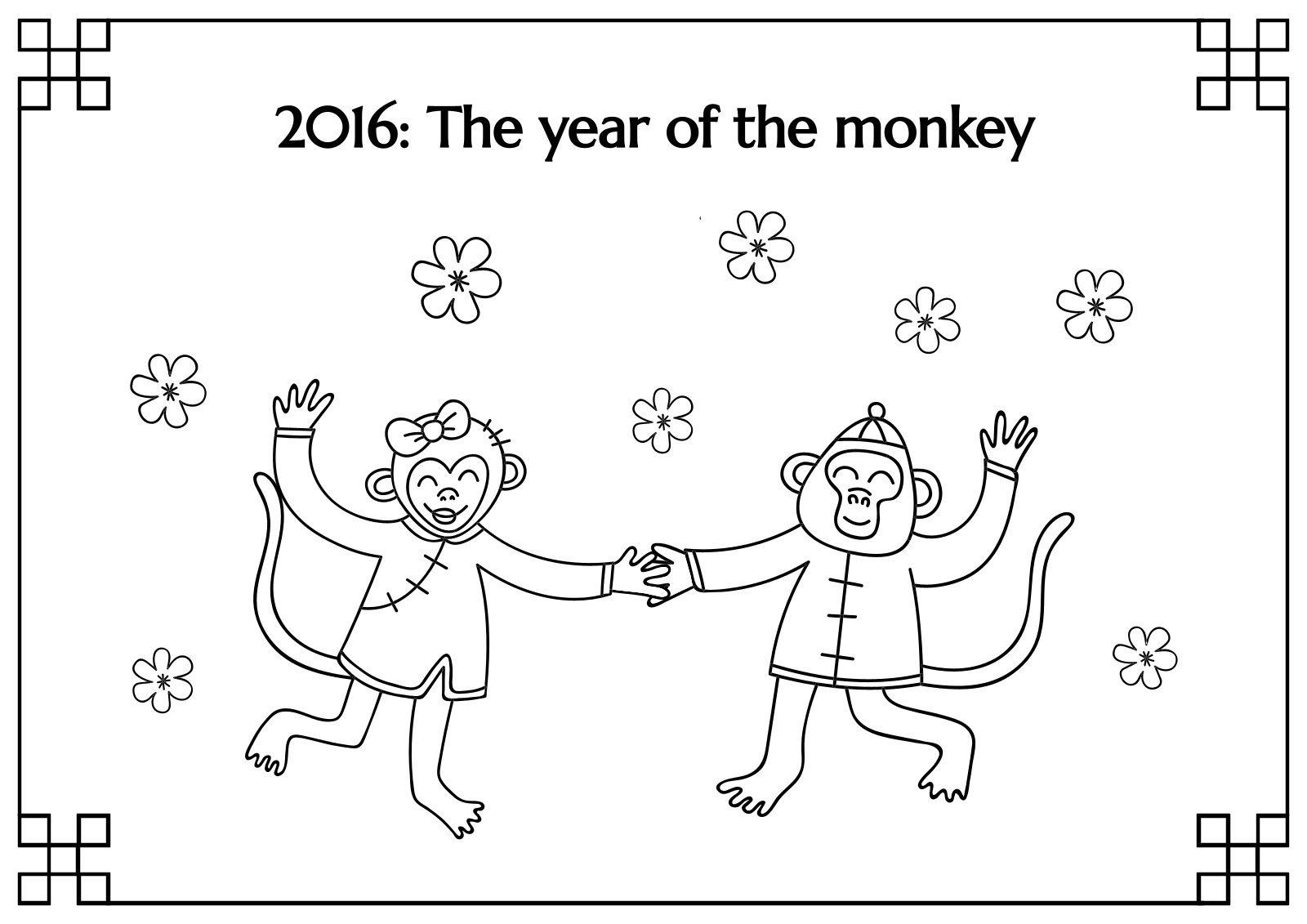 Nouvel an chinois : feuilles à colorier | Google Slides et PPT