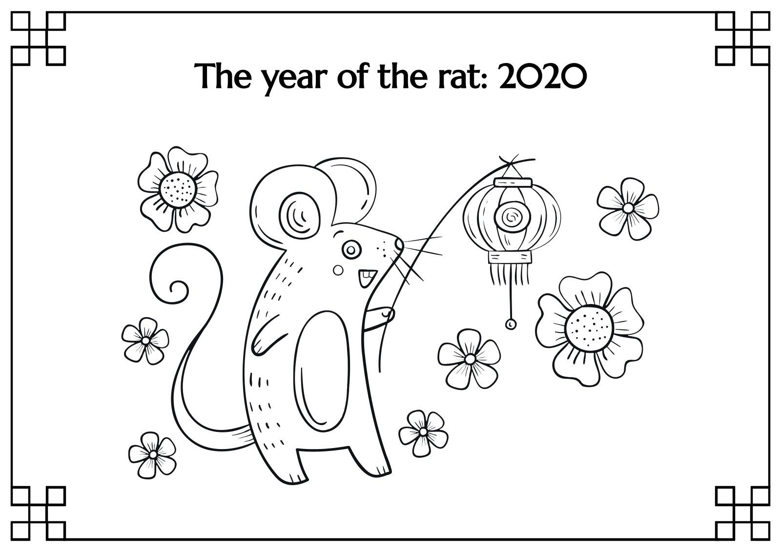 Año nuevo chino: Hojas para colorear | Google Slides y PPT