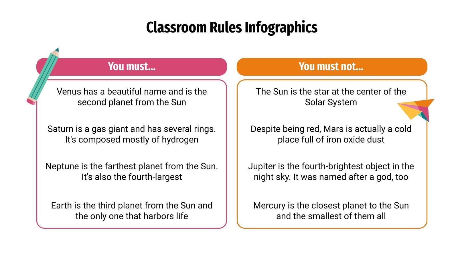 Classroom Rules Infographics | Google Slides & PowerPoint