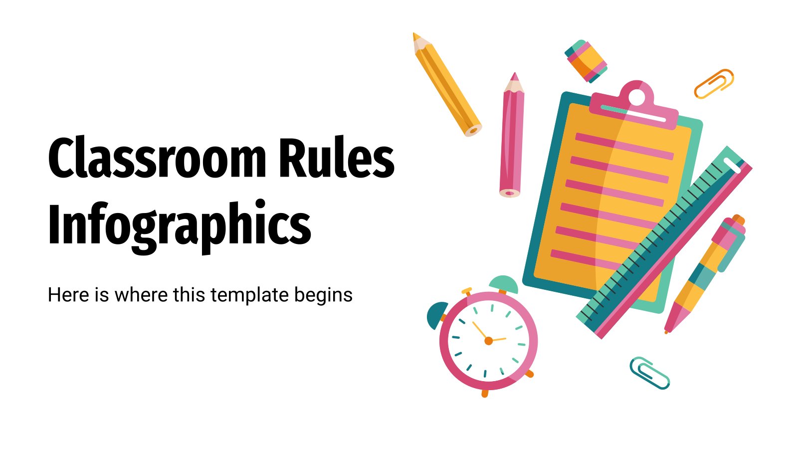 Classroom Rules Infographics Google Slides PowerPoint