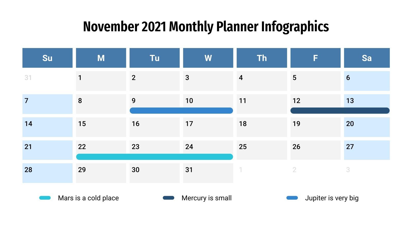 November Monthly Planner 2021 | Google Slides & PPT