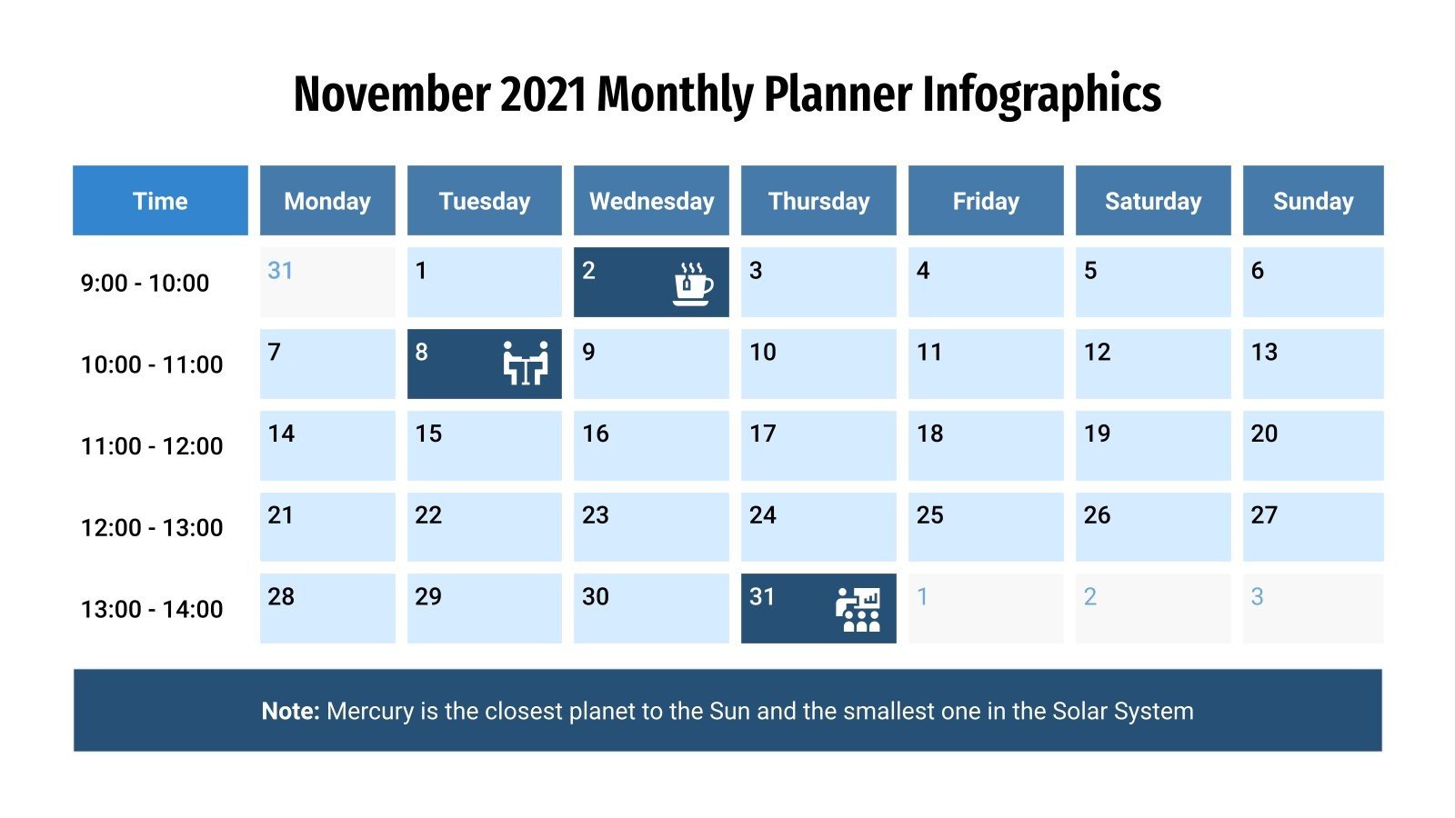 November Monthly Planner 2021 | Google Slides & PPT