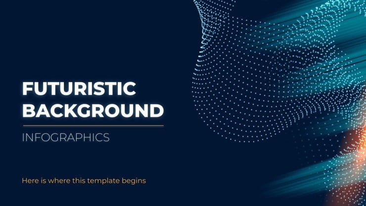 Futuristic Background Infographics Google Slides PPT