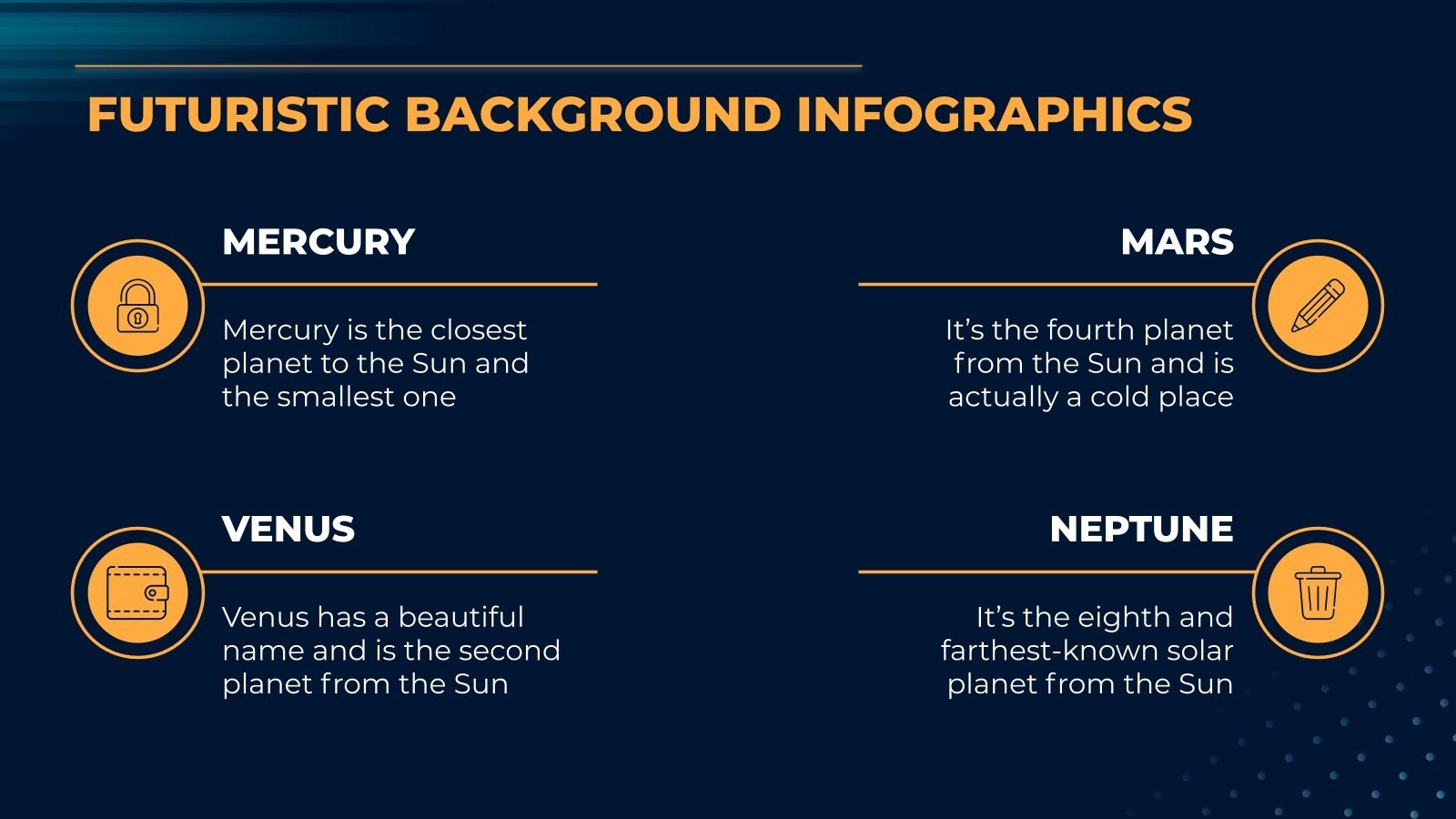 Futuristic Background Infographics | Google Slides & PPT