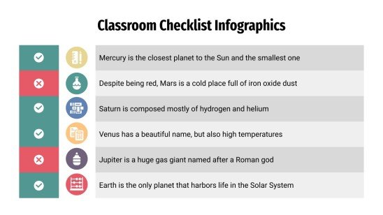 Classroom Checklist Infographics | Google Slides & PowerPoint