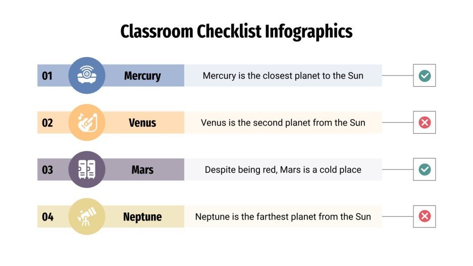 Classroom Checklist Infographics | Google Slides & PowerPoint
