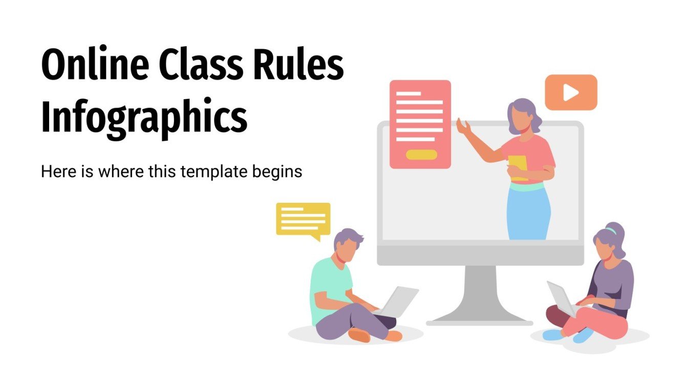 Online Class Rules Infographics | Google Slides & PowerPoint