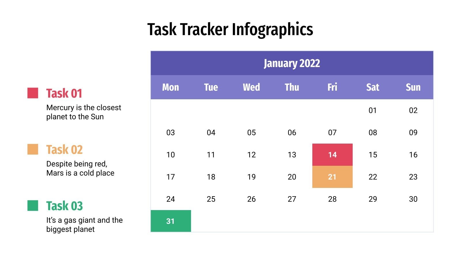 Task Tracker Infographics | Google Slides & PowerPoint