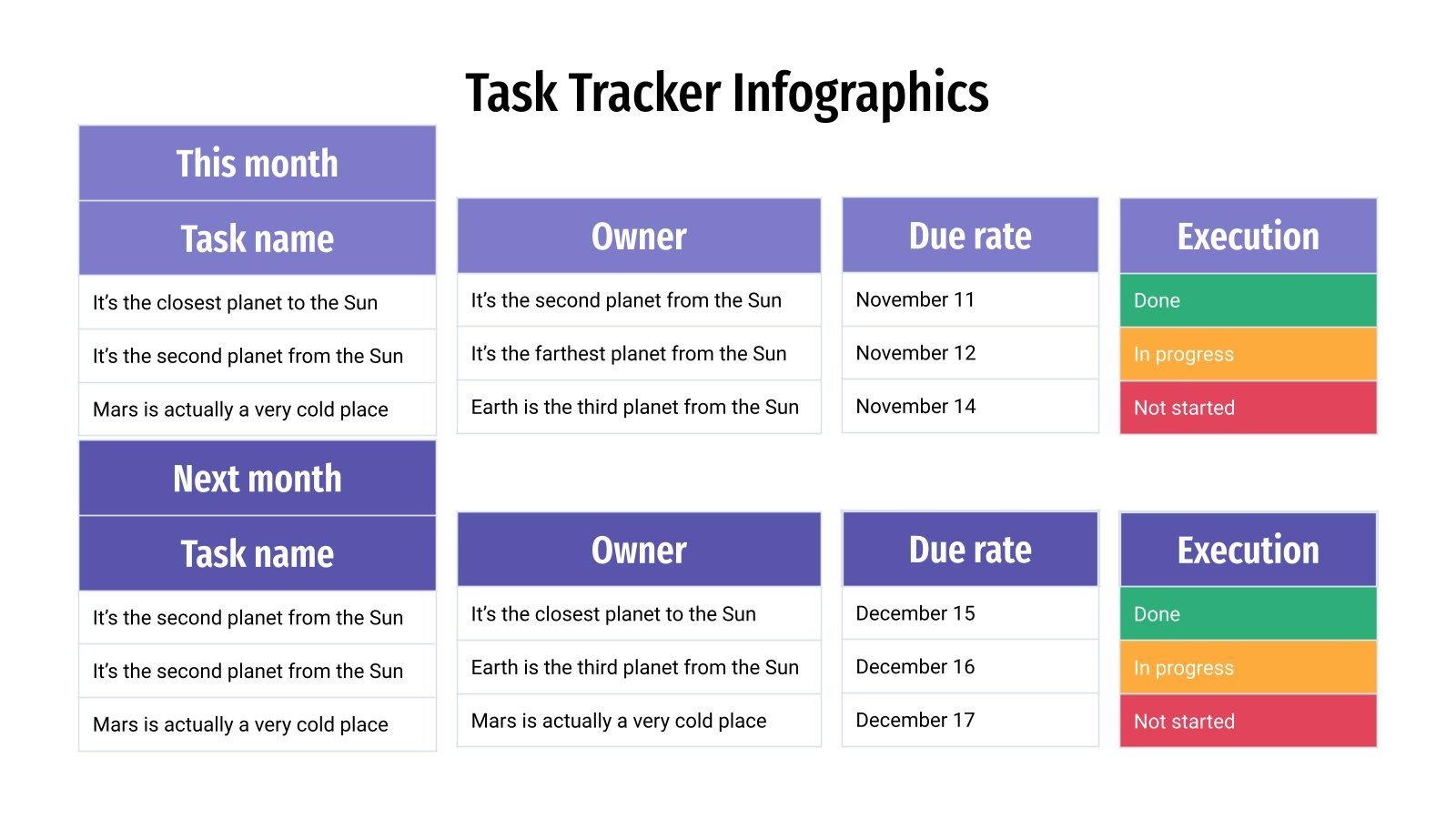 Task Tracker Infographics | Google Slides & PowerPoint