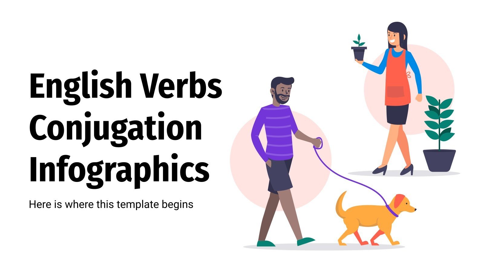 English Verbs Conjugation Infographics | Google Slides & PPT