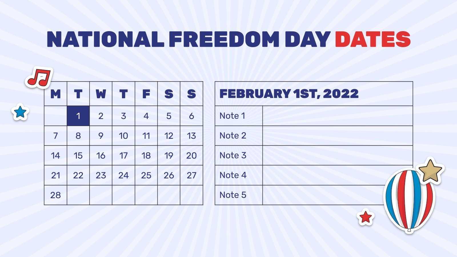 US National Freedom Day | Google Slides & PowerPoint