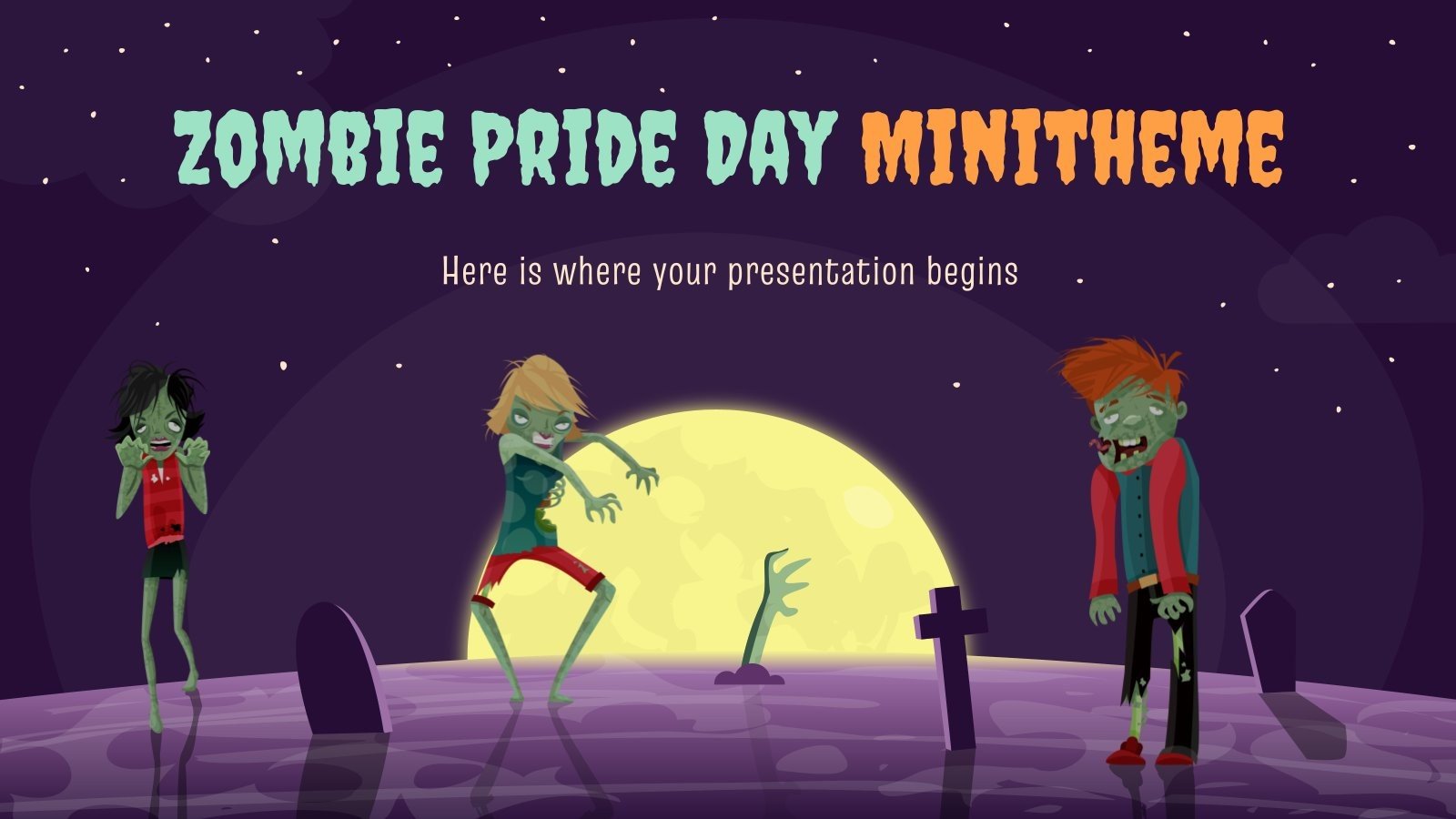 Free Google Slides themes & PPT templates about zombies