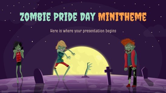 Free Google Slides themes & PPT templates about zombies