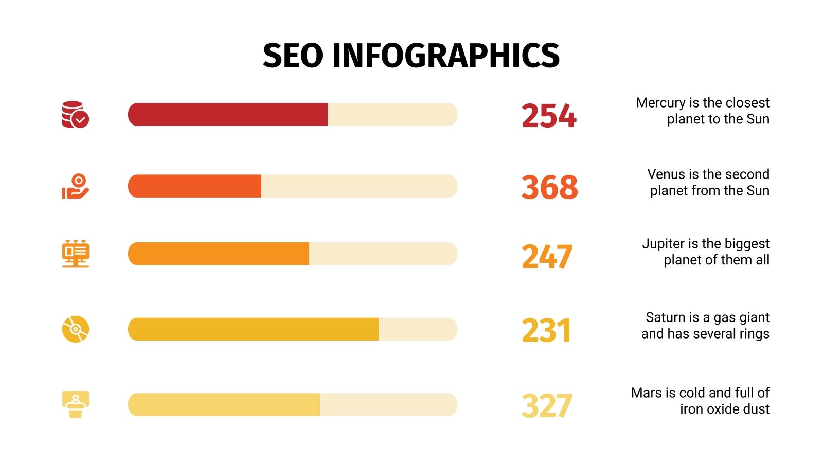 SEO Infographics for Google Slides and PowerPoint
