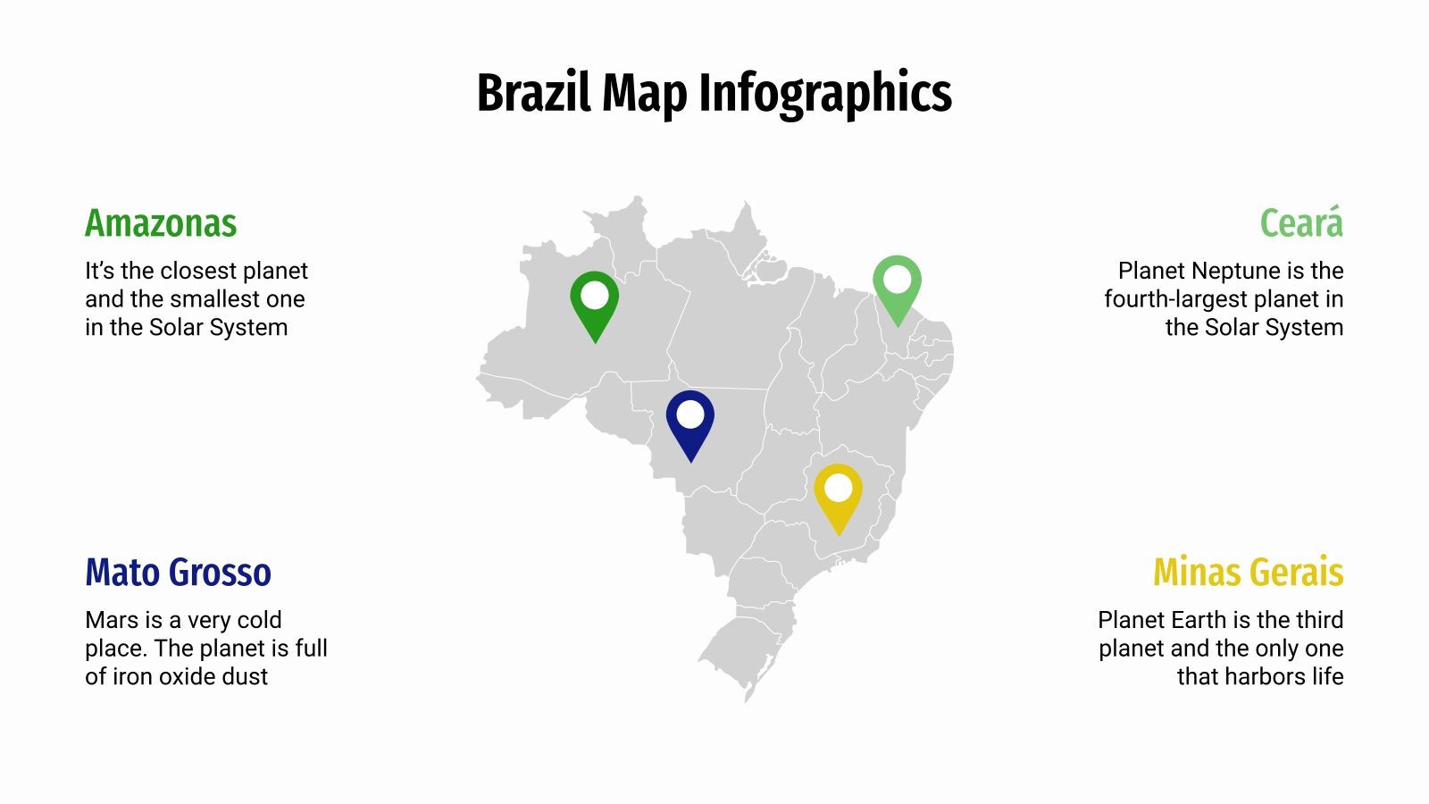 Infográficos com mapas do Brasil | Tema do Google Slides e PPT