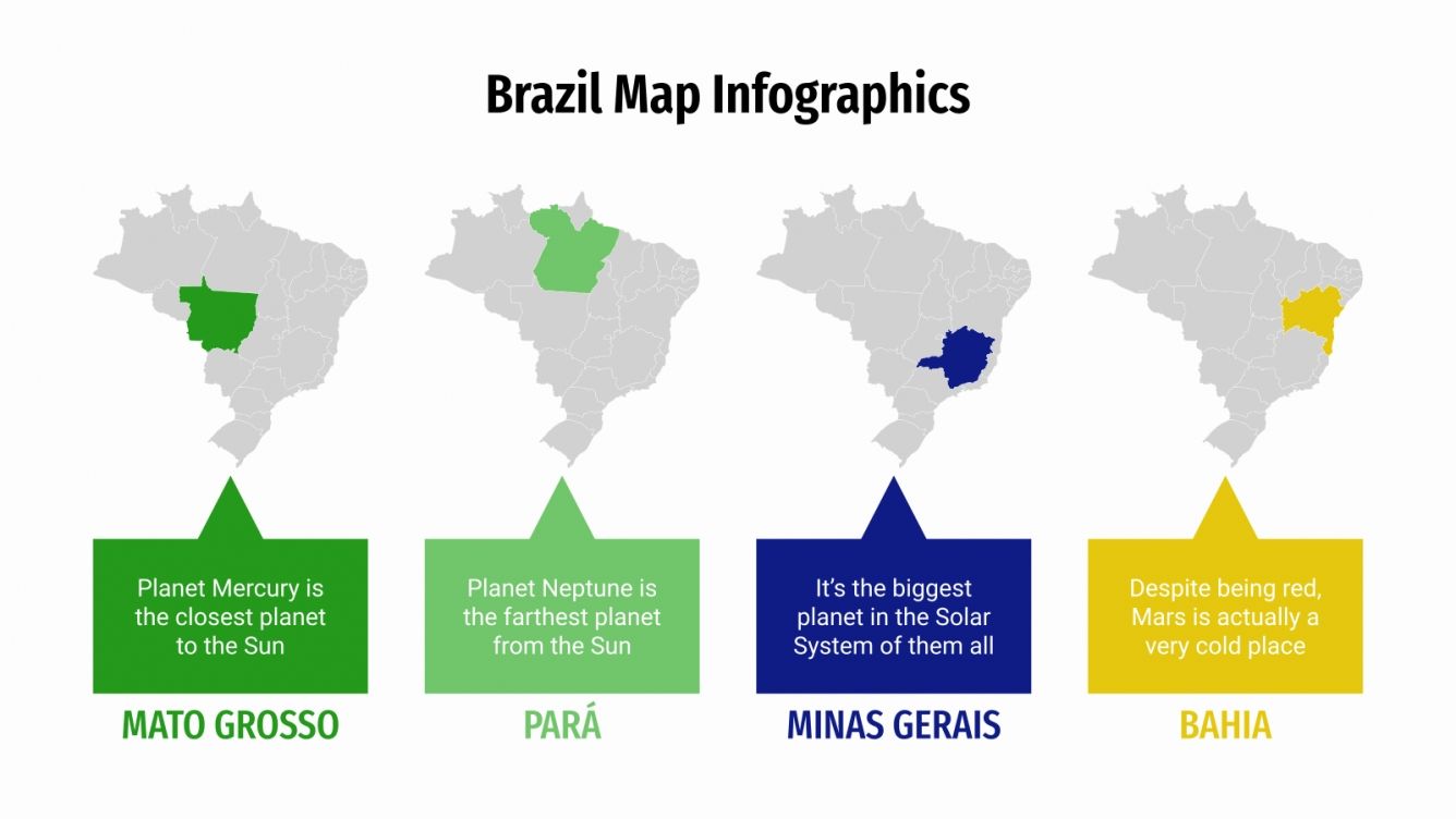 Infográficos com mapas do Brasil | Tema do Google Slides e PPT