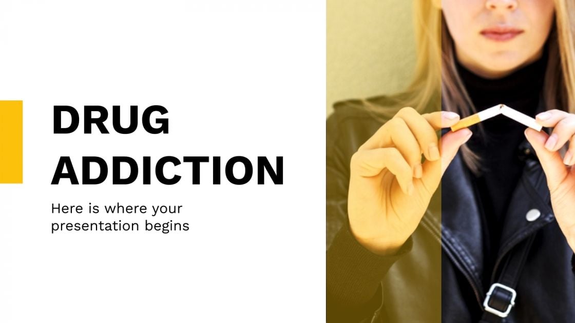 Drug Addiction Google Slides & PowerPoint template