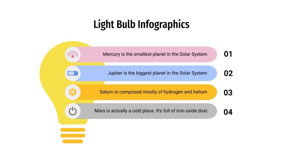 Light Bulb Infographics for Google Slides and PowerPoint
