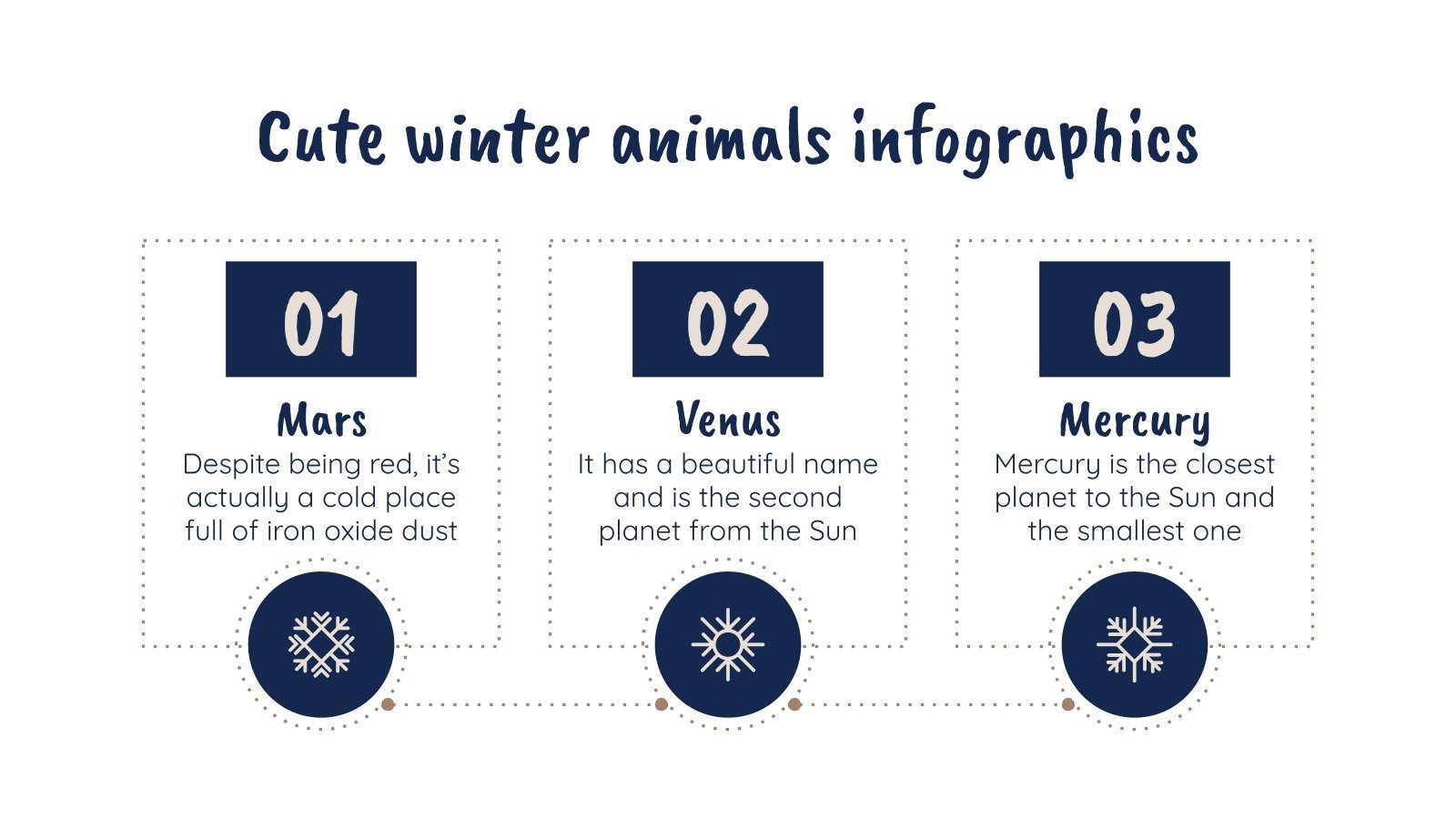 Infographies Animaux d’hiver mignons | Google Slides et PPT