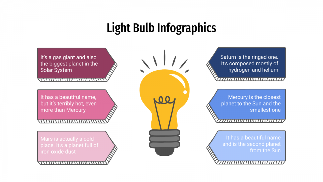 Infographies ampoules | Modèle Google Slides et PPT