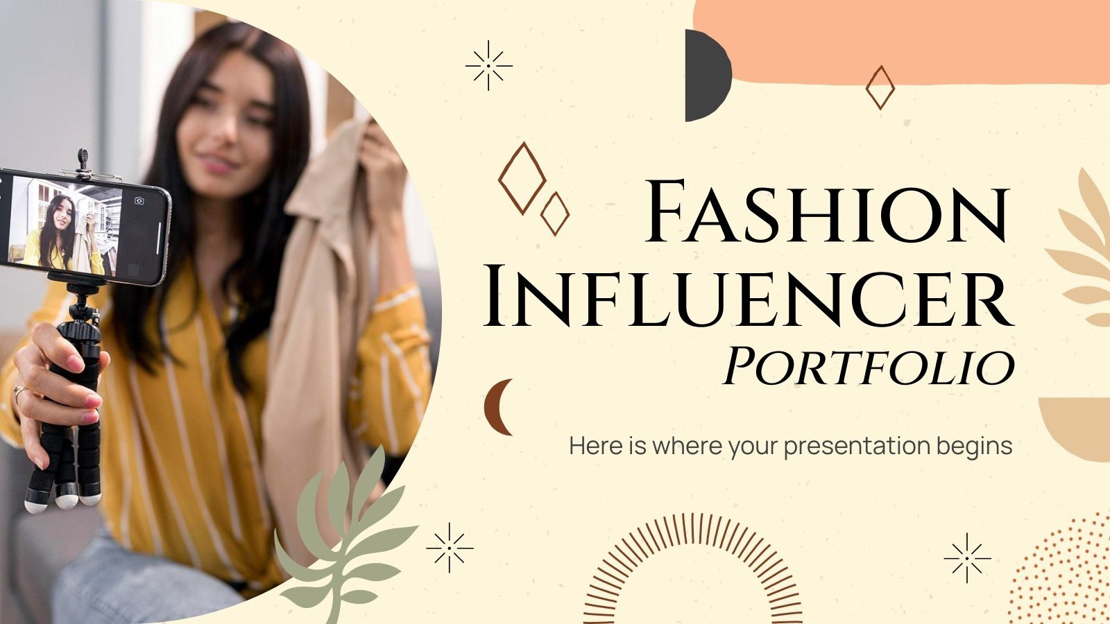 Fashion Influencer Portfolio | Google Slides & PowerPoint