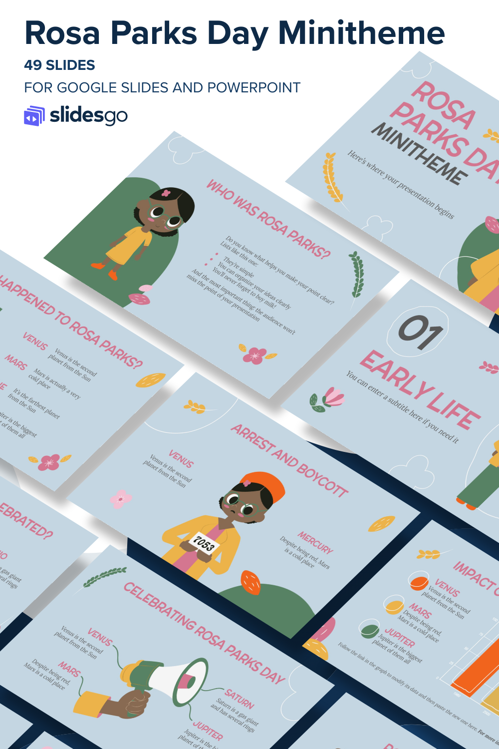 Rosa Parks Day Minitheme | Google Slides & PowerPoint