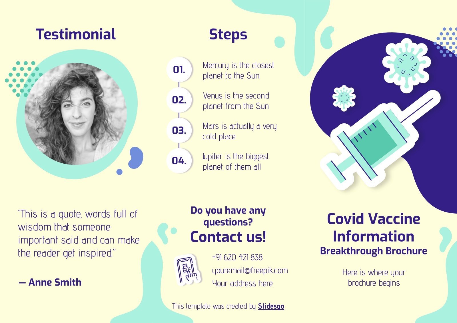 COVID-19 Vaccine Information Brochure | Google Slides & PPT