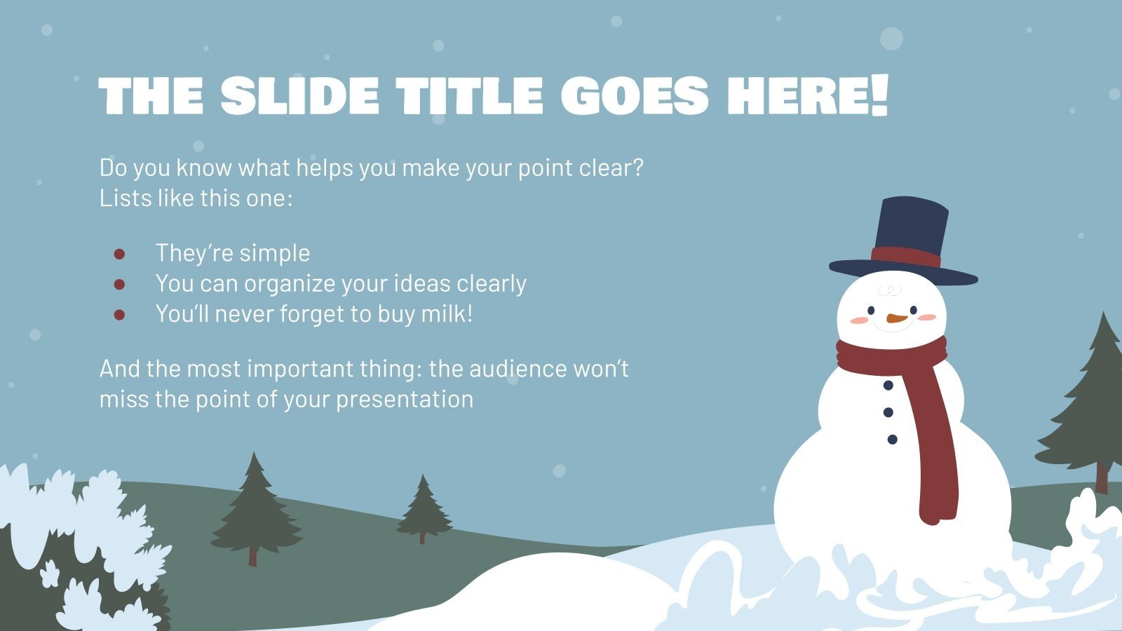 The Snow is Already Falling! | Google Slides & PPT