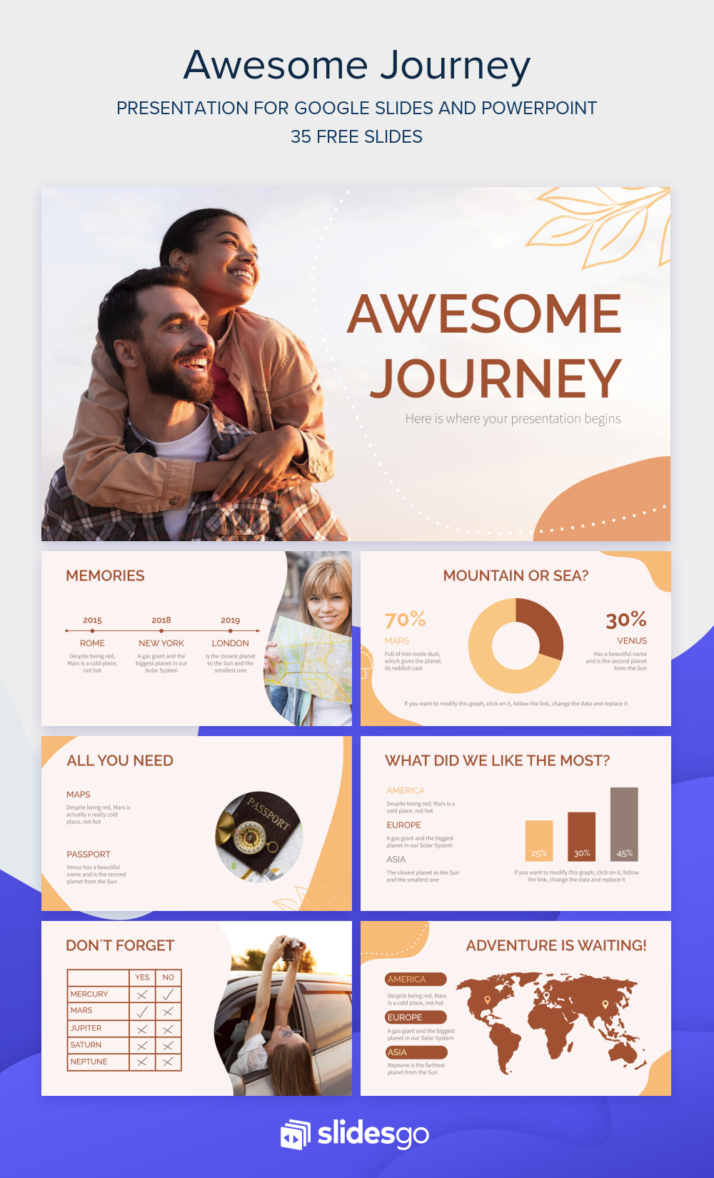 Awesome Journey | Template for Google Slides & PowerPoint
