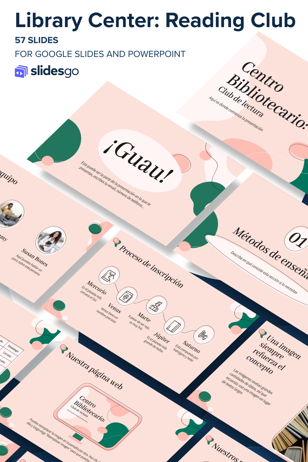 Library Center: Reading Club | Google Slides & PowerPoint