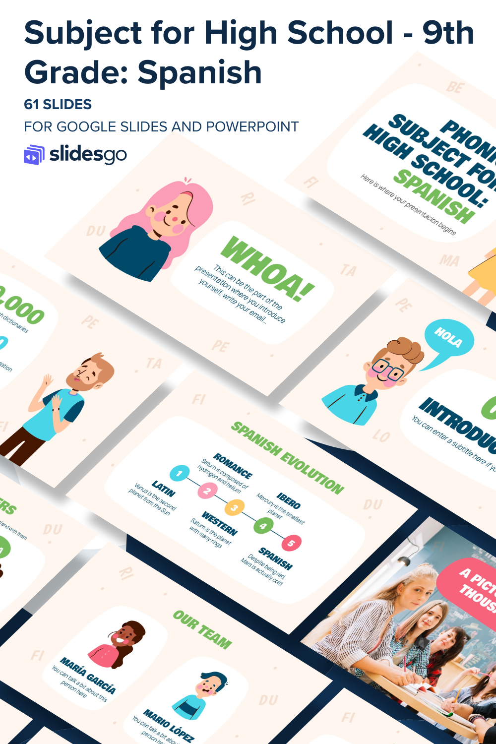 Phonics Subject for High School - 9th Grade: Spanish