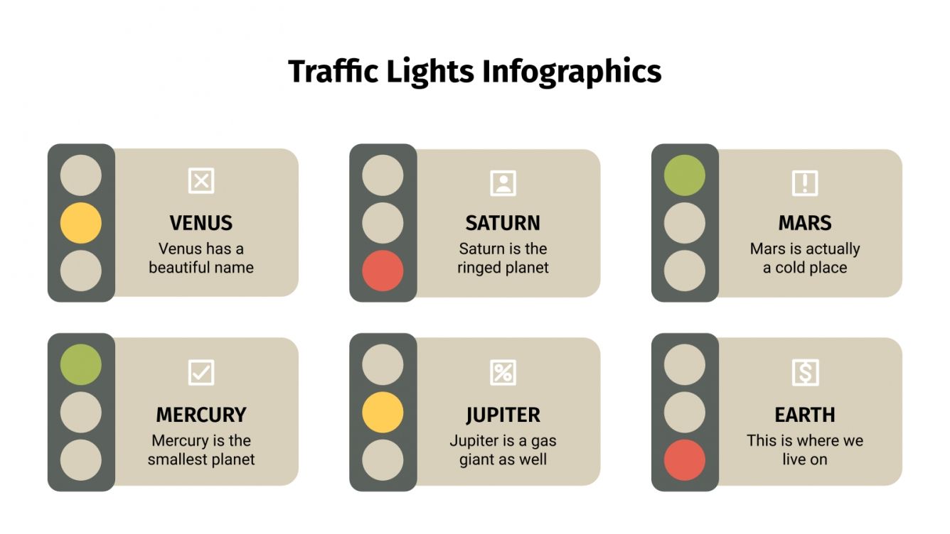Traffic Lights Infographics for Google Slides and PowerPoint