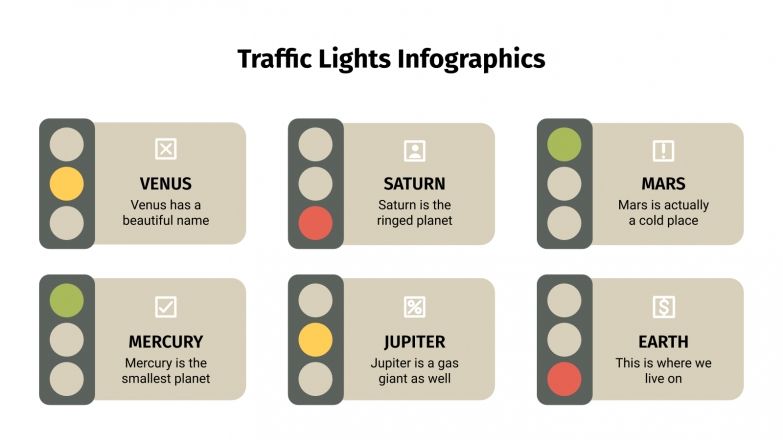 Traffic Lights Infographics for Google Slides and PowerPoint