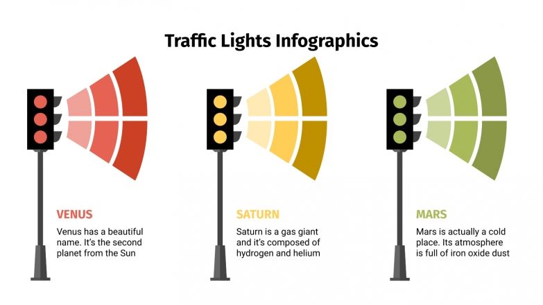 Traffic Lights Infographics for Google Slides and PowerPoint