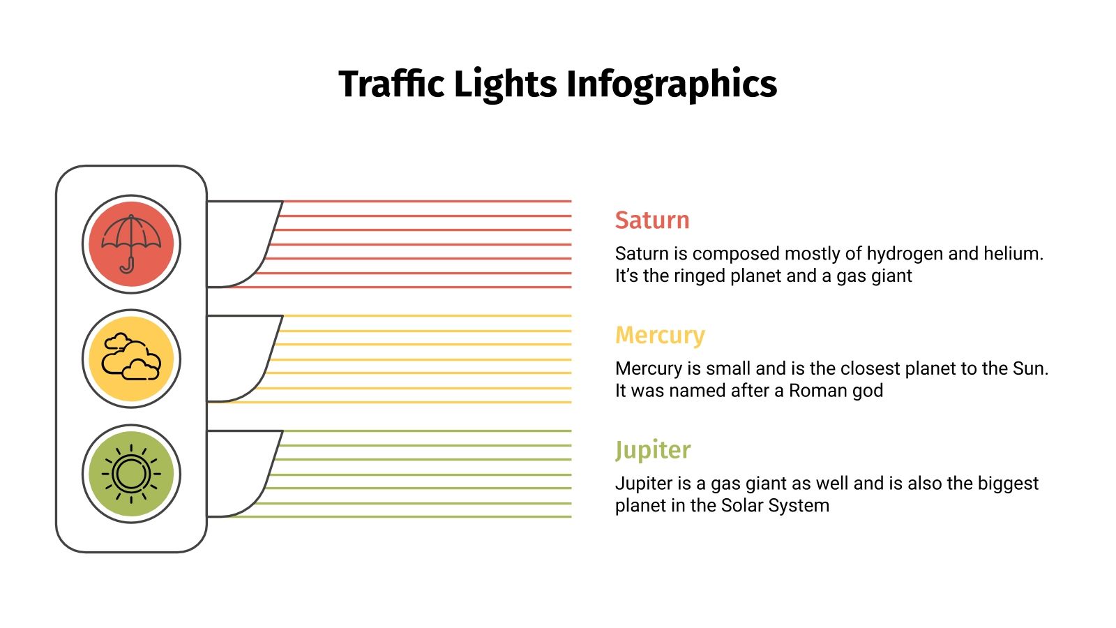 Traffic Lights Infographics for Google Slides and PowerPoint