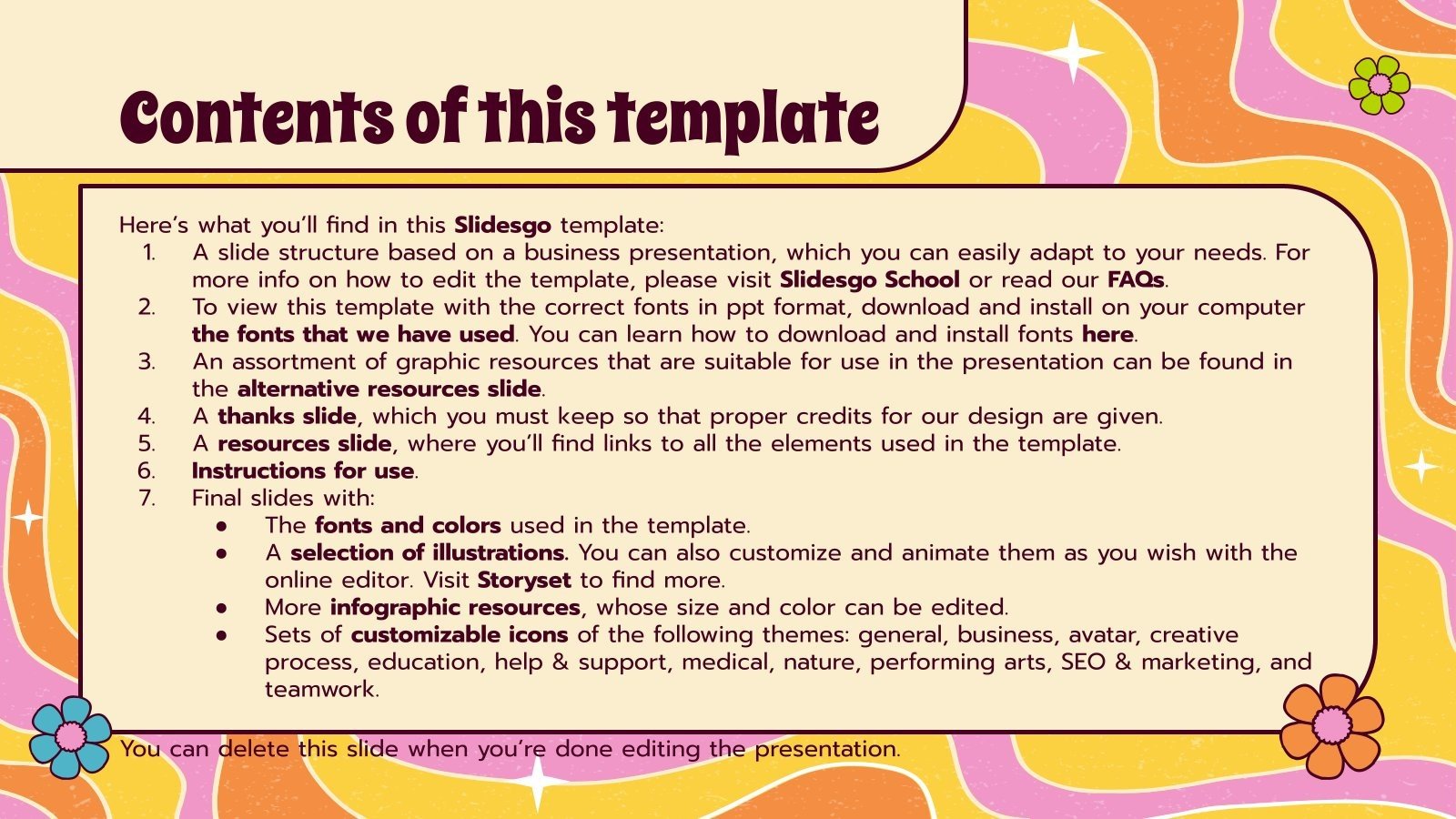 Retro 60s Groovy Company Profile | Google Slides & PowerPoint