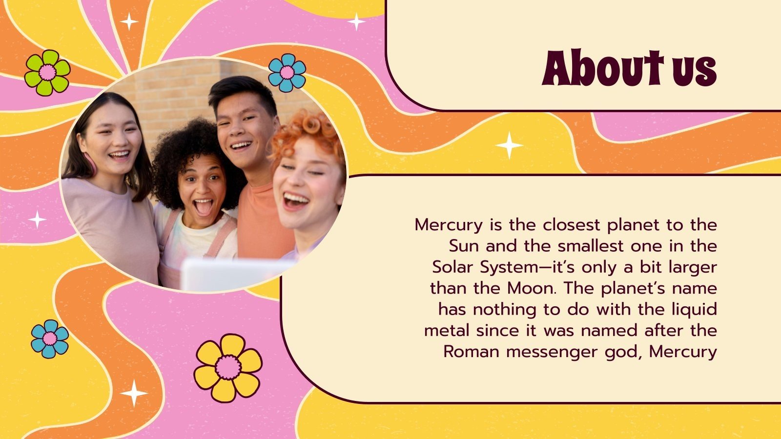 Retro 60s Groovy Company Profile | Google Slides & PowerPoint