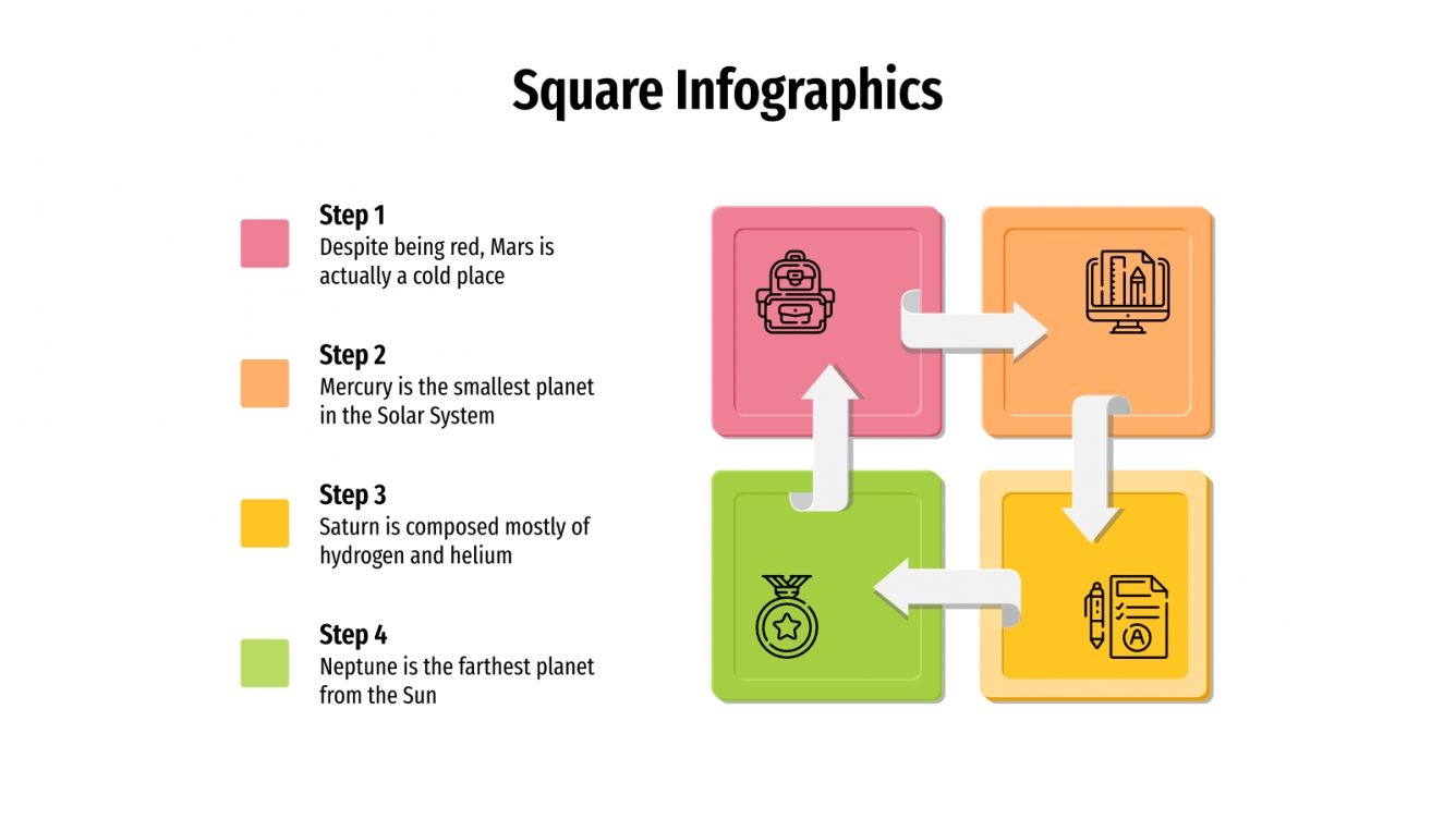 Free Square Infographics for Google Slides and PowerPoint