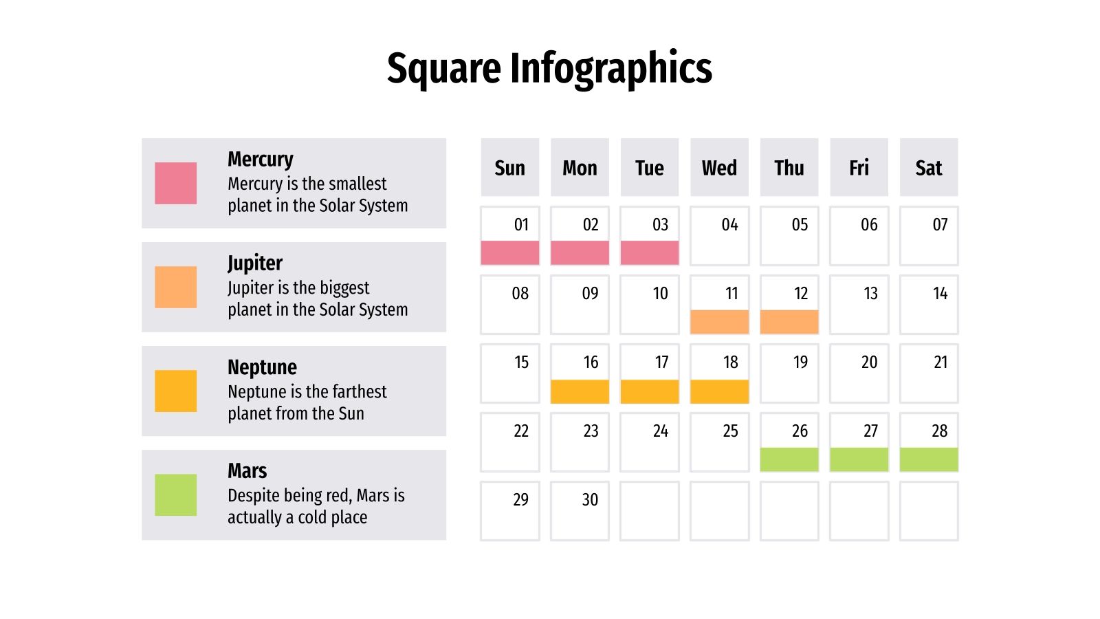 Free Square Infographics for Google Slides and PowerPoint