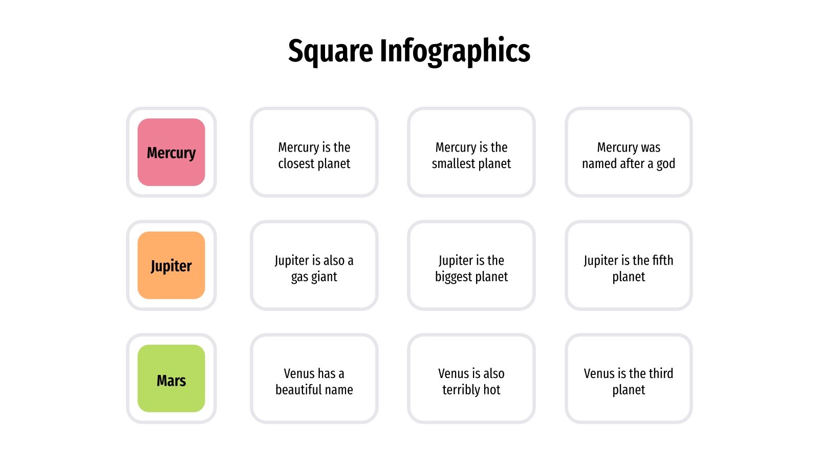 Free Square Infographics for Google Slides and PowerPoint