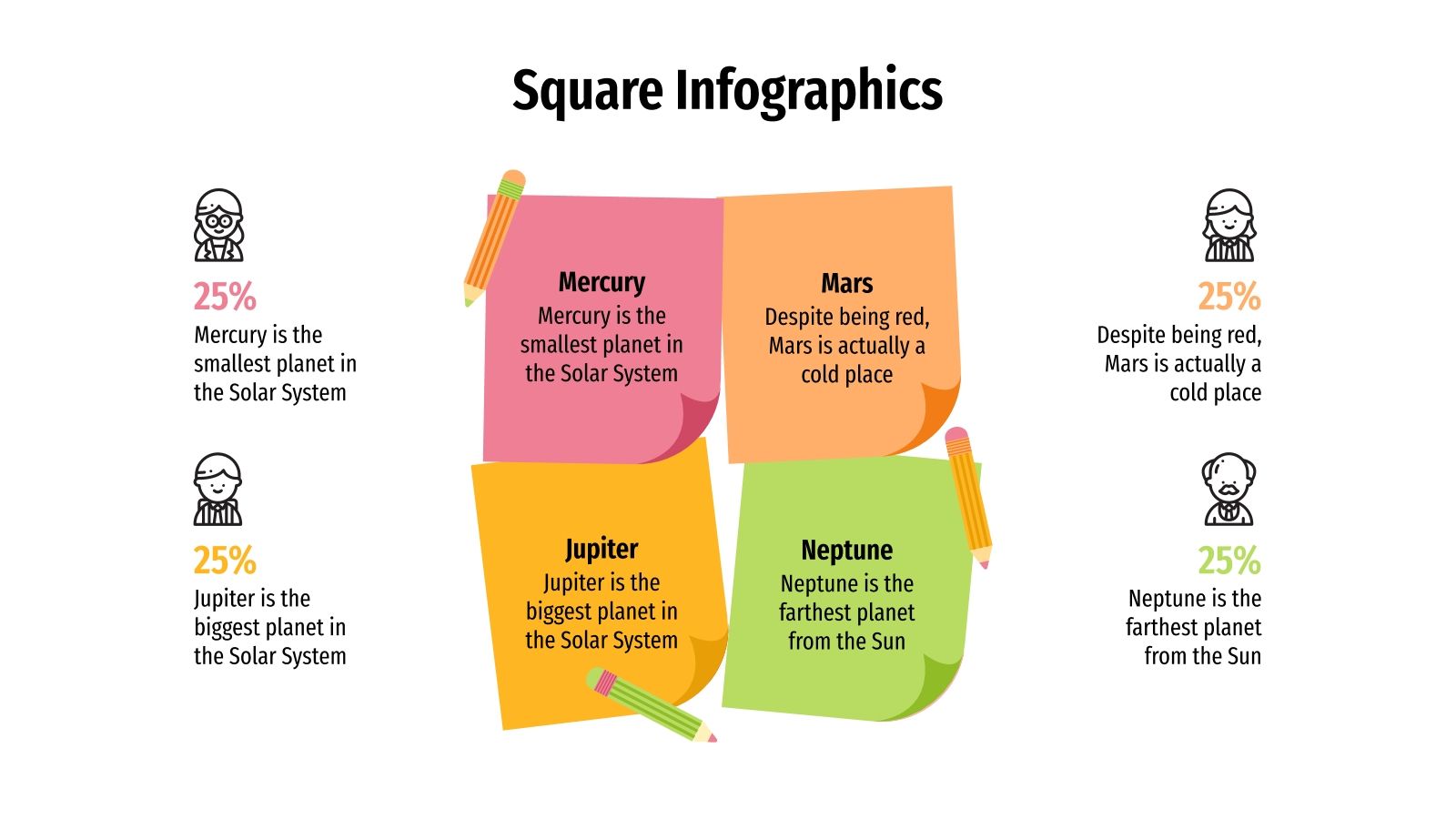 Free Square Infographics for Google Slides and PowerPoint