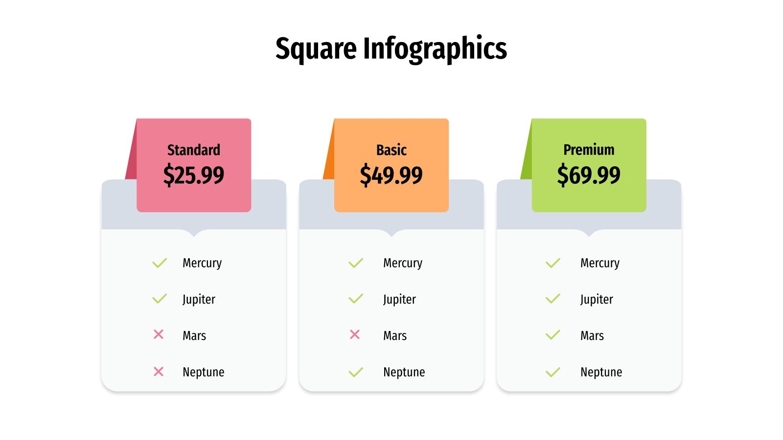 Free Square Infographics for Google Slides and PowerPoint