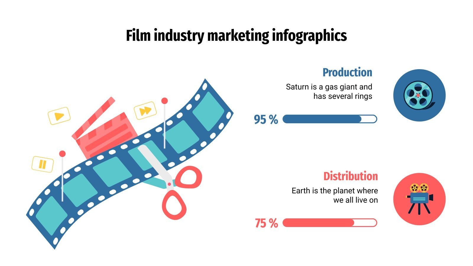 Film Industry Marketing Infographics | Google Slides & PPT