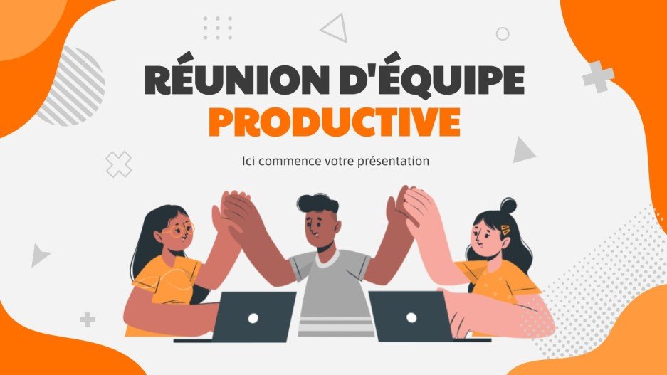 Réunion d'équipe productive | Google Slides et PowerPoint